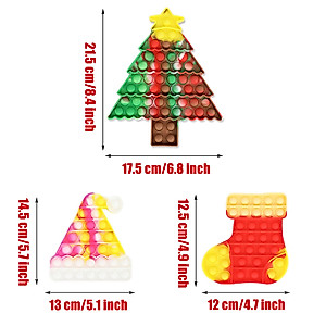 36 Pcs Christmas Fidget Toys Set With Christmas Tree Pop Bubble Toys, Pop Tube, Mochi Squeeze Sensory Toys for Kids Boys Girls Christmas Party Favors Stocking Stuffers Stress Relief Gifts Pack