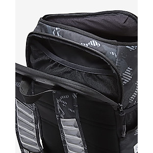 Nike Elite Pro Printed Basketball Backpack (32L) (Black/Black/White, One Size)