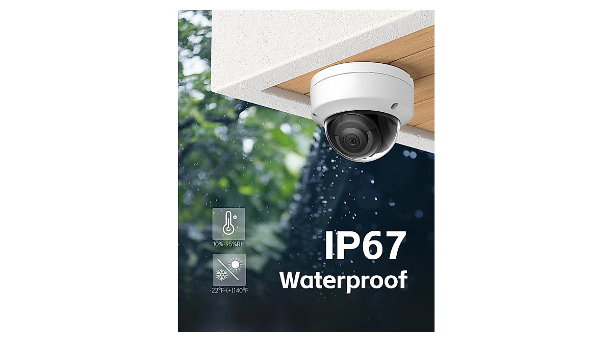 HIK 4K 8MP AcuSense Dome IP Camera - PoE, Night Vision