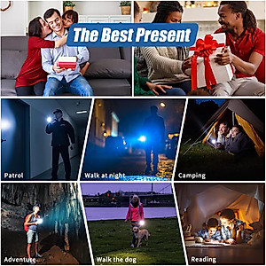 Alifa LED Flashlight Rechargeable High Lumens, 120000 Lumens Super Bright Tactical Flashlights, Xhp70.2 Zoomable Waterproof Flash Light 5 Modes for Camping, Home, Outdoor, Emergencies