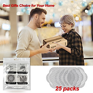 Shower Drain Hair Catcher Disposable Sink Drain Cover Mesh Stickers 25 Pack for Bathroom Bathtub,Kitchen Bathroom Drain Hair Catcher