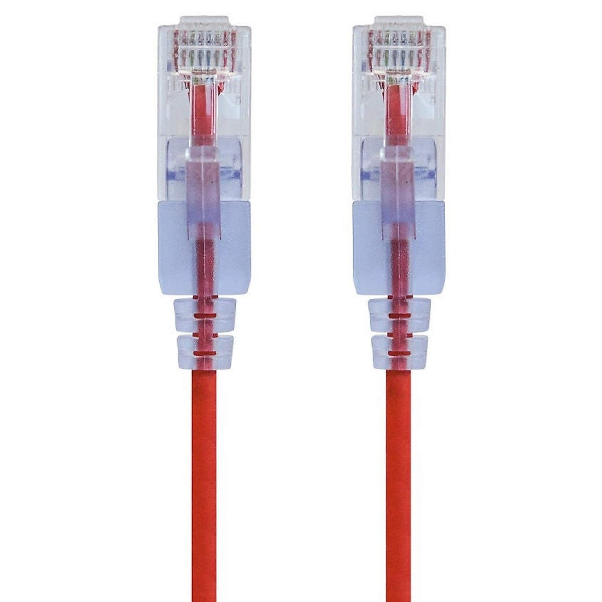 Monoprice Cat6A 3ft Red 10-Pk Patch Cable UTP 30AWG 10G Pure Bare Copper Snagless RJ45 SlimRun Series Ethernet Cable