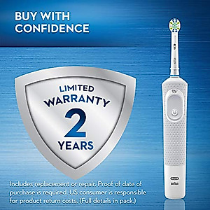 Oral-b Vitality Floss Action Rechargeable Power Toothbrush, Blue and White
