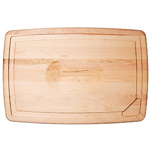 J.K. Adams 24-Inch-by-16-Inch Maple Wood Double-Sided Pour Spout Barbeque Carving Board