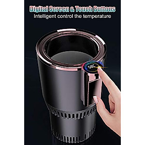 Home & Car Cup Cooler Warmer Quick Electric Cooling Cup -3℃~58℃ Heat and Cold Insulation Drink Cooler Cup Coffee Warmer for Office/Road Trip