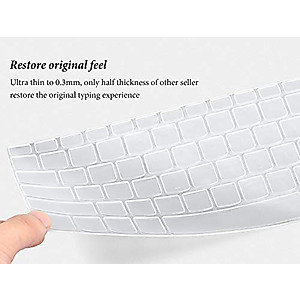 Keyboard Cover Skin for Lenovo Ideapad Flex 5i 14" 2 in 1 Laptop/Yoga 7i 5i 14/ Flex 5 5g 14" 2-in-1 Laptop/Flex 5 14IIL05 14 /Idepad S540 14/ ThinkBook 14 Gen 2 Gen 4/ThinkBook 14s Yoga- Clear