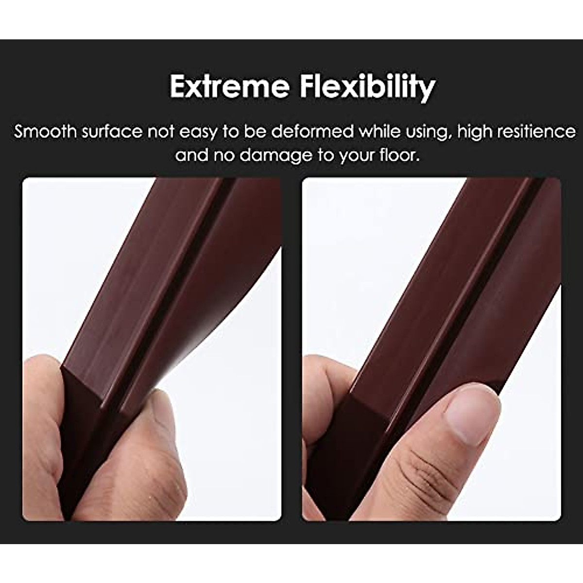 Self Adhesive Door Draft Stopper, Strong Door Sweep for Exterior & Interior Doors, Door Bottom Seal Strip for Reduction Soundproof, Brown