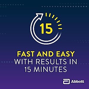 BinaxNOW COVID-19 Antigen Self Test, 1 Pack, 4 Tests Total, COVID Test With 15-Minute Results Without Sending to a Lab, Easy to Use at Home