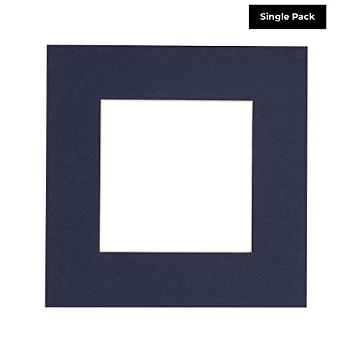15x15 Mat Bevel Cut for 11x11 Photos - Precut Navy Blue Square Shaped Photo Mat Board Opening - Acid Free Matte to Protect Your Pictures - Bevel Cut for Family Photos, Pack of 1 Matboard Show Kit With