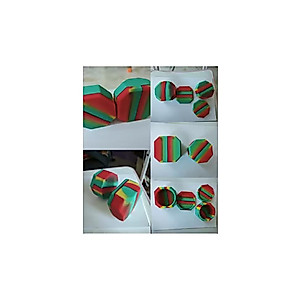 Gentcy Silicone Large 223ml Silicone Container Jars Storage Oil New Red Yellow Green 2PCS