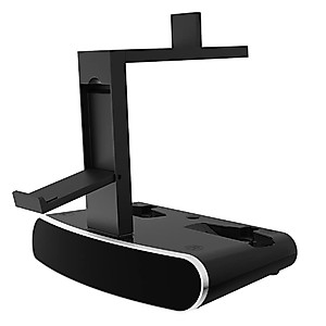 VR Controller Charging Dock and Headset Storage Stand Bracket for PS VR2,VR Display Holder with Charger Station,Smart LED Light
