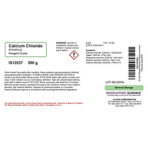 ALDON Innovating Science Reagent Grade Anhydrous Calcium Chloride, 500g - The Curated Chemical Collection
