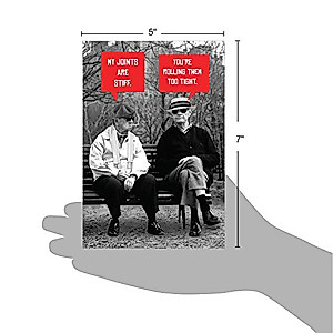 NobleWorks - 1 Funny Birthday Greeting Card with Envelope - Grown-Up Humor, Happy Birthday Card for Old Guys - Men Stiff Joints C7038BDG