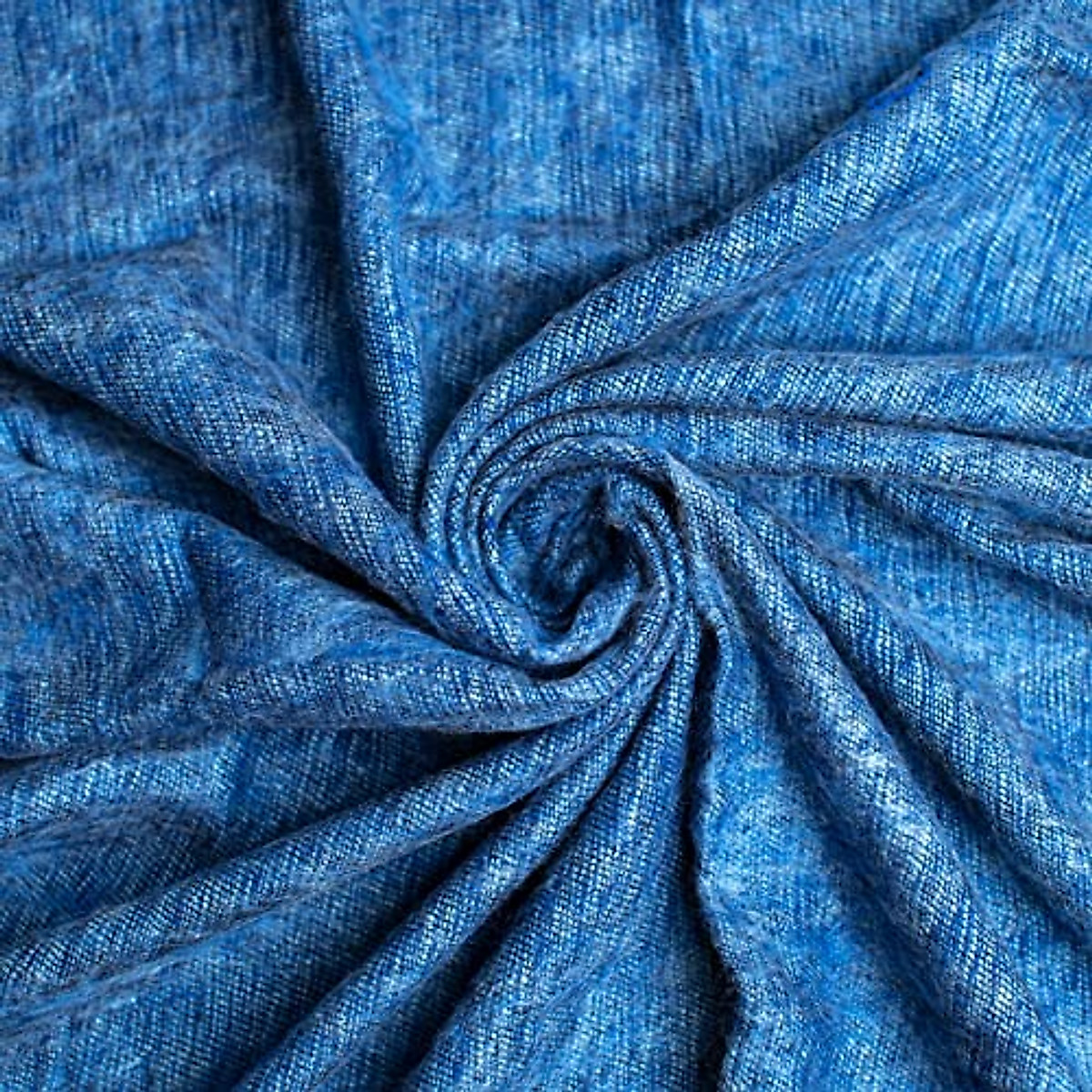 Extra Midnight Blue Soft Yak Wool Blend Blanket/Throw - Made in Nepal Size 48" x 96"