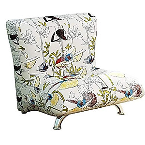 LLLY Folding Lazy Sofa, Thick Beanbag Chair, Good Flexibility, Easy to Move, Stainless Steel Sofa Legs (Color : E)