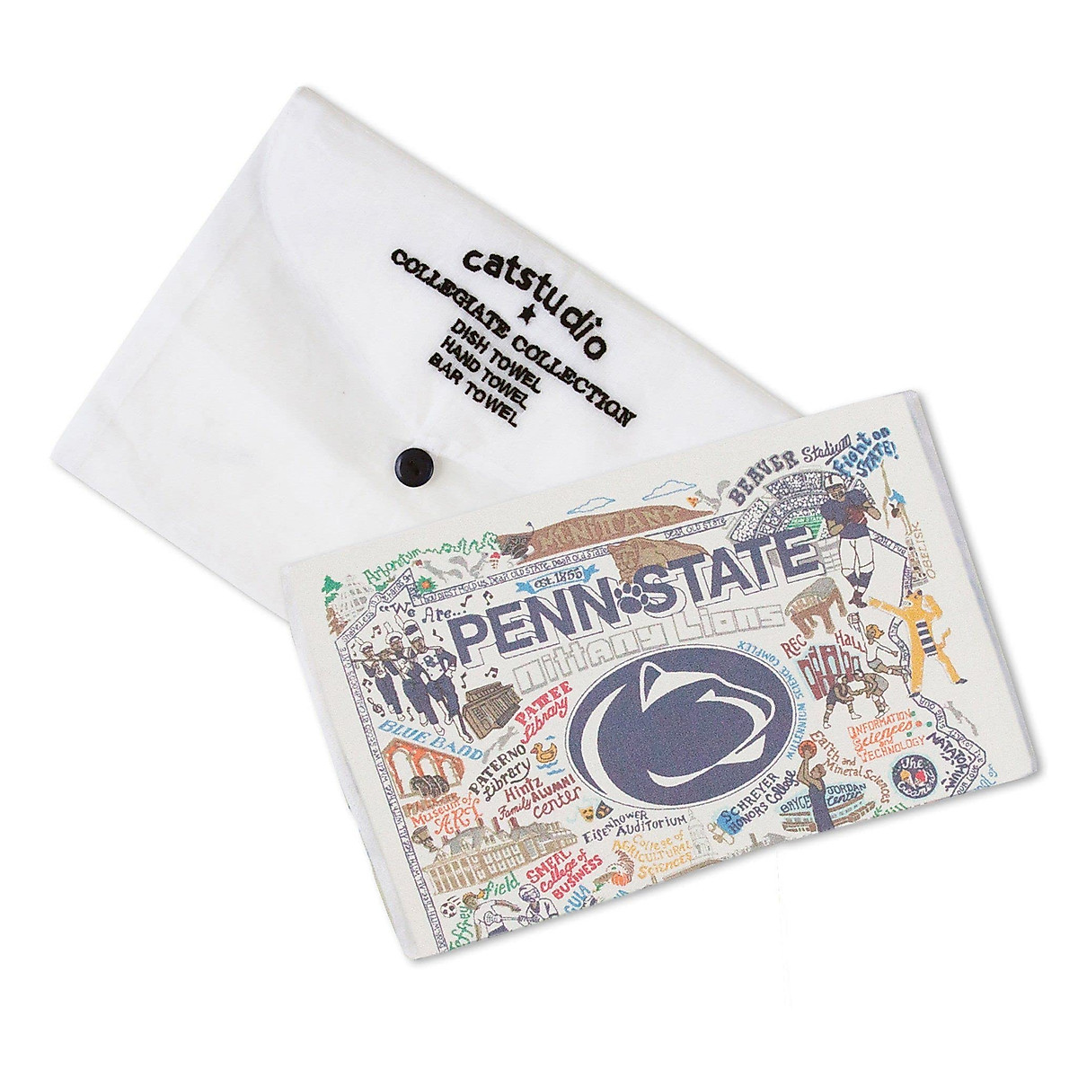 Catstudio Dish Towel, Penn State University Nittany Lions Hand Towel - Collegiate Kitchen and Tea Towel for Penn State Fans - Perfect Graduation Gift, Gift for Students, Parents and Alums
