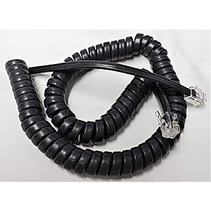 DIY-BizPhones 25-Pack of Gray 9' Ft Cisco Compatible Handset Receiver Cords IP Phone 7800 7900 8800 SPA Series 7841 7861 7940 7941 7942 7945 7960 7961 7962 8811 8841 8851 Charcoal Curly Coil Lot