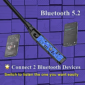 CATHERMENGO Multi Speakers Wireless Bluetooth Headphones, Neckband Headset with Built-in Noise Cancelling Microphone, Hi-Fi Stereo Gaming Running Earbuds