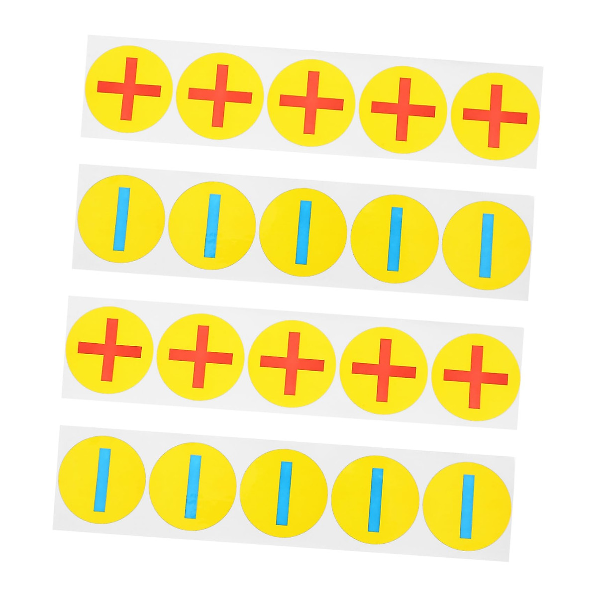 ULTECHNOVO 4 Sheets Of Self Adhesive Electrode Stickers Electrode Sign Stickers Self Adhesive Battery Stickers Battery Decal Battery Electrode Stickers