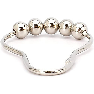2lbDepot Shower Curtain Rings Hooks - Polished Nickel Finish - Premium 18/8 Stainless Steel - Locking Rings with Easy-Glide Rollers - Five Finishes Available - Set of 12 for Shower Rods