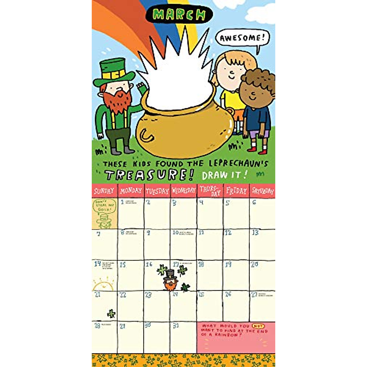 Kid's Awesome Activity Wall Calendar 2021