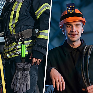 Amylove 4 Pieces Firefighter Glove Strap Firefighter Fire Helmet Band Glove Safety Strap with Green Reflective Trim Rubber Helmet Strap Firefighter Tools Fire Gear Accessories