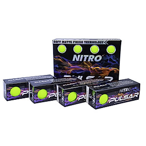 Nitro Pulsar Box Golf Balls (Pack 12), Yellow