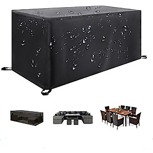 AZKDCL Patio Furniture Sectional Covers 45x45x45cm/(18x18x18inch) LxWxH Heavy Duty Outdoor Sectional Patio Furniture Covers Weatherproof Outdoor Sectional Sofa Set Covers