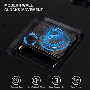 YIOYULEN Wall Clock, Clocks for Wall with Temperature Humidity, 12 Inch Wall Clock Non Ticking Battery Operated Decorative for Home Bathroom Kitchen Office (Silver)