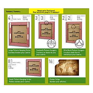 Command Picture Hanging Kit, Various Sized Picture Hanging Hooks and Strips to Hang Up to 15 Pictures, Indoor Use, Decorate Damage-Free