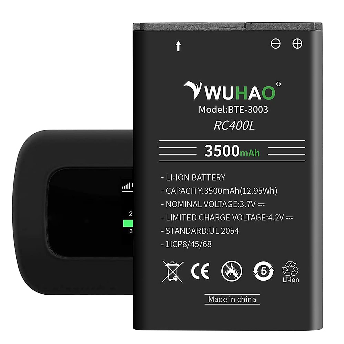 WUHAO BTE-3003 Replacement Battery 2024 Upgraded [3500mAh] for Verizon Orbic Speed Mobile Hotspot RC400L Battery