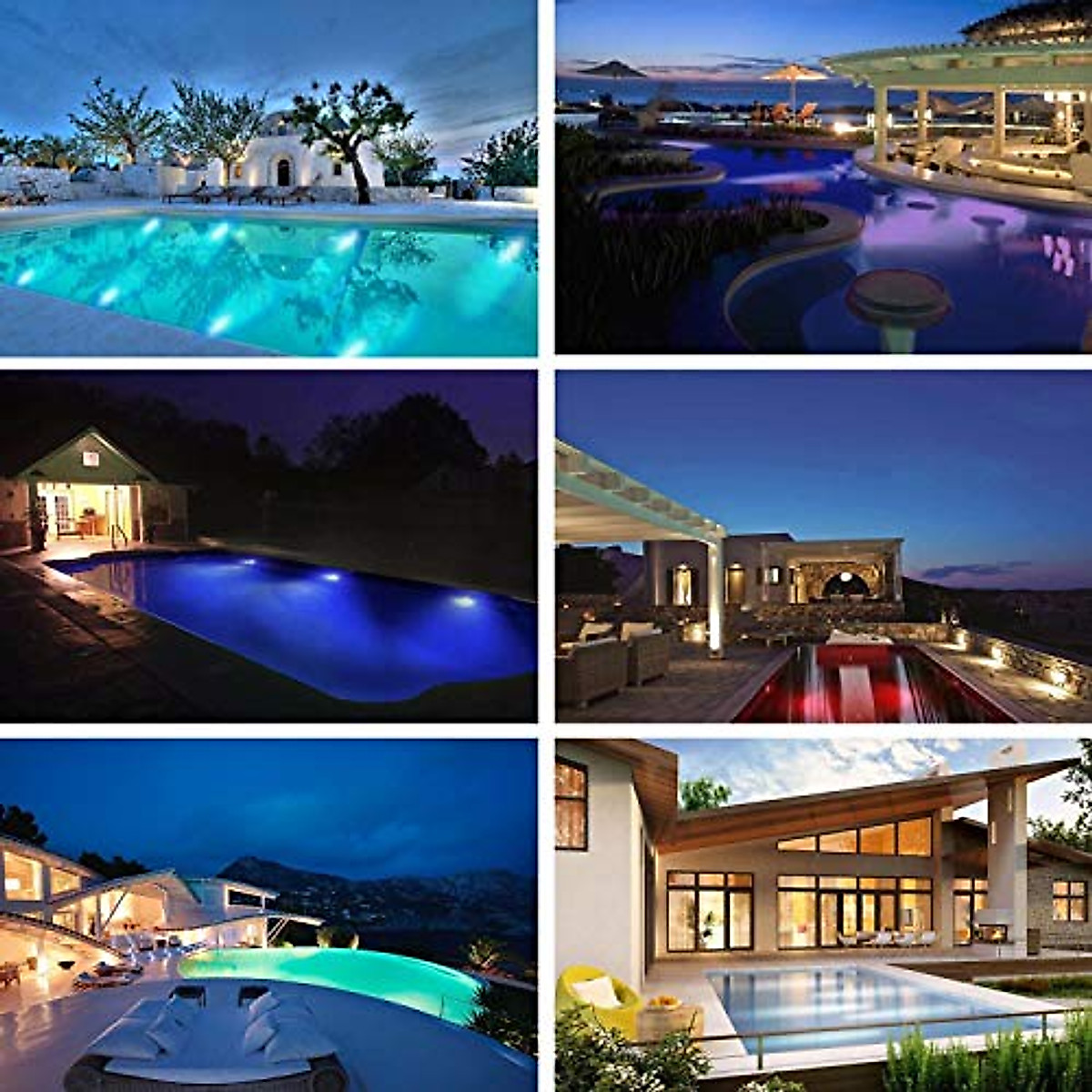 TBVECHI Pool Light 12V 36W Submersible Led Pool Light 7 Colors Changing Underwater RGB LED Pool Light IP68 Waterproof with Remote for Inground Swimming Pool Light