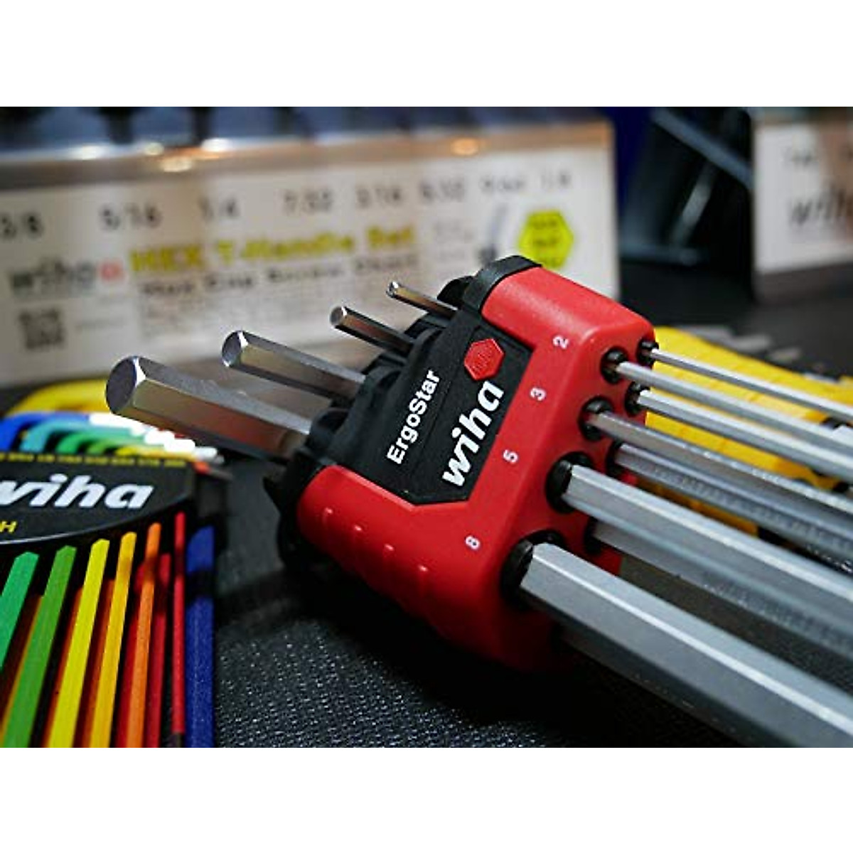 Wiha 66992 MagicRing Ball End Hex L-Key Set In Holders, 22 Piece