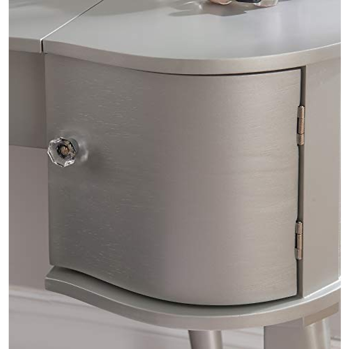 Linon Paloma Vanity Set, 30" x 40.5" x 19.25", Silver