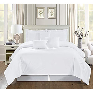 Masterplay Modern 4 - Piece Premium Solid White Velvet Curtain Set with Pom Pom Trim. Drapes/Window Panels 116" Wide X 84" Tall