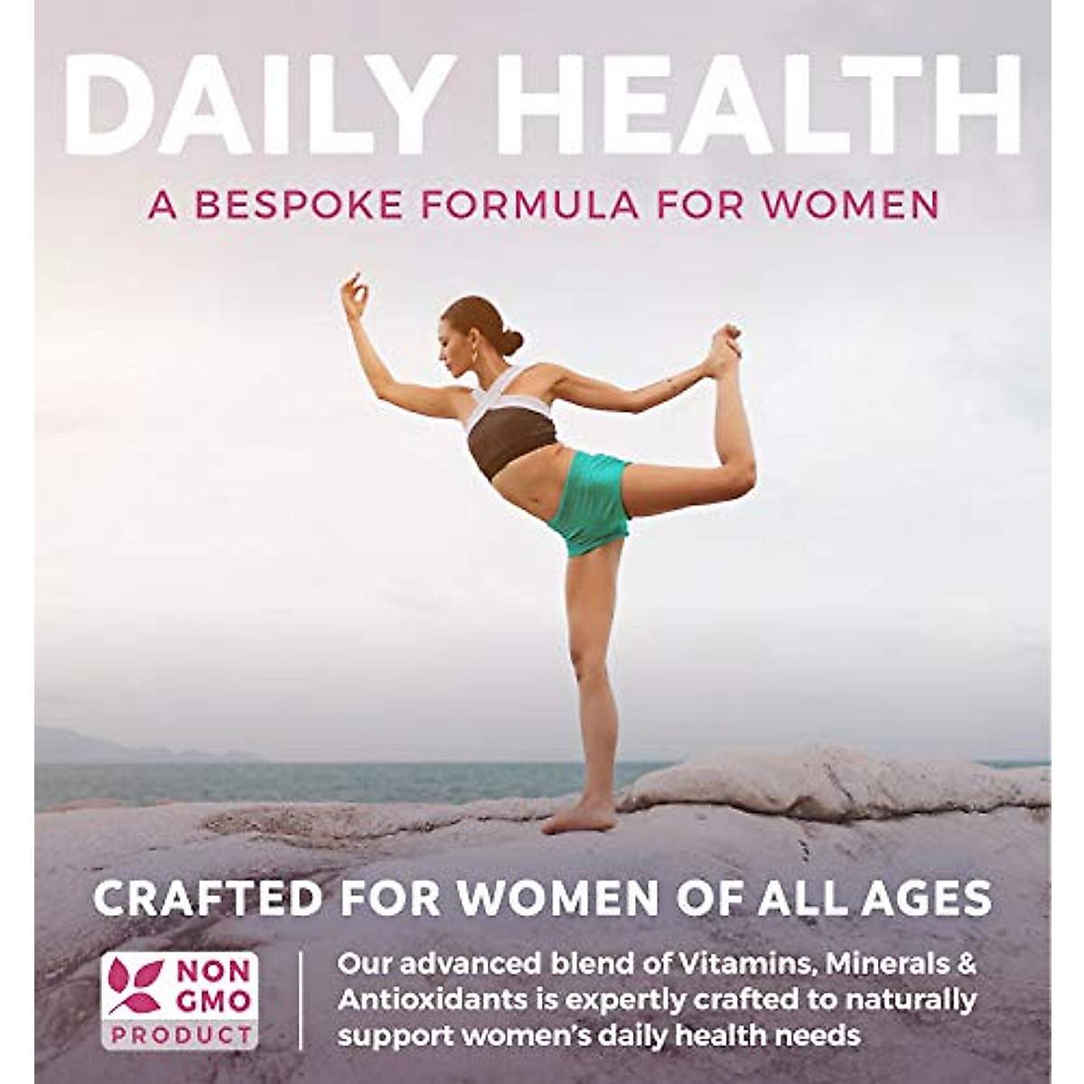 Multivitamin for Women (Non-GMO) Daily Womens Multivitamin + Multi Mineral for Energy Boost, Antioxidants, Hair & Eye Health - with Biotin, Zinc, Magnesium and Lutein - Vitamins & Herbs - 60 Capsules