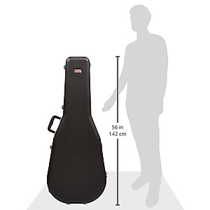 Gator Cases Deluxe ABS Molded Case for Dreadnought Style Acoustic Guitars (GC-DREAD),Black
