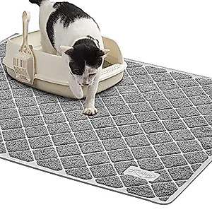 Niubya Premium Cat Litter Mat, Litter Box Mat with Non-slip and Waterproof Backing, Litter Trapping Mat Soft on Kitty Paws and Easy to Clean, Cat Mat Traps Litter from Box