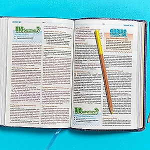CSB One Big Story Bible, Galaxy LeatherTouch, Red Letter, Presentation Page, Study Helps for Children, Christ Connections, Memory Verses, Full-Color Maps, Easy-to-Read Bible Serif Type