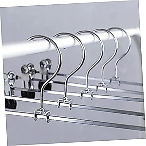 Holibanna 20pcs Stainless Steel Hangers Space Saving Hanger Clothes Hanger with Clips Dress Rack Non Slip Hanger Simple Hanger Retractable Clothes Rack Hanger Clip Hanger Coat Hanger