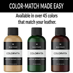Leather Repair Color Restorer - Cream - Repair Furniture, Couch, Car Seat, Sofa, Purse, Vinyl - 4 oz.