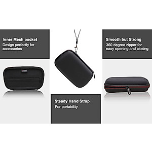 LTGEM case for Backbone One Mobile Gaming Controller, Handheld Gaming Console Portable Travel Holder, Extra Mesh Pocket for Cables Power Bank Accessories - black