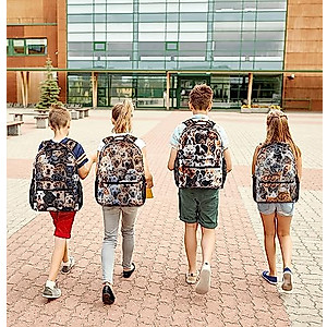 Labrador Retriever Dogs Print Backpack for Boys Girls 17-inch Laptop Travel Laptop Daypack School Bag with Multiple Pockets for Kids