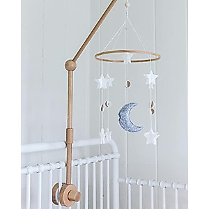 Sorrel + Fern Wooden Baby Crib Mobile Arm - Baby Mobile Holder Arm (31 inch, 100% Natural Beech Wood) - Strong Anti Slip Attachment - Nursery Decor