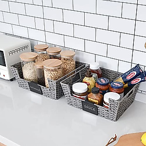 StorageWorks Round Paper Rope Storage Baskets