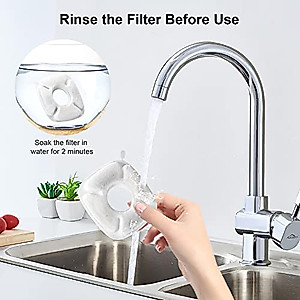 Redoso 8 Pack Replacement Filters & 8 Pack Replacement Pre-Filter Sponges for Veken 95oz/2.8L Bellflower Pet Fountain Cat Water Fountain Dog Water Dispenser