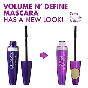 Kiss New York Volume N’ Define Mascara, No Flaking, No Smudging, No Clumping, Water-Resistant Long Wearing Mascara (Very Black)