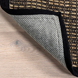 nuLOOM Armani Geometric Seagrass Area Rug, 9x12, Black