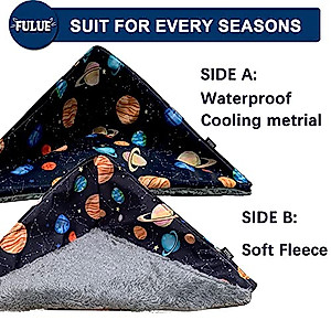 FULUE Guinea Pig Corner Hideout Hammock and Bed,Ferret Corner Hammock and Bed Cave Cozy for Guinea Pig Ferret Chinchilla Rats for Playpen C&C Cage Midwes Cage