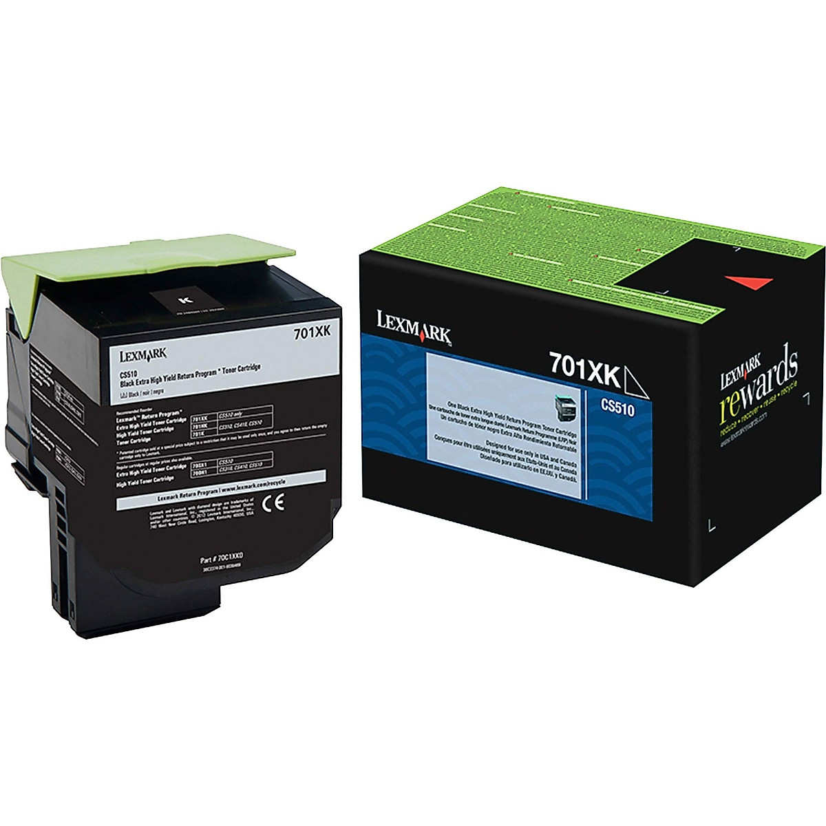 Lexmark 70C1XK0 Black Extra High Yield Return Program Toner Cartridge for Lexmark CS510de and Lexmark CS510dte